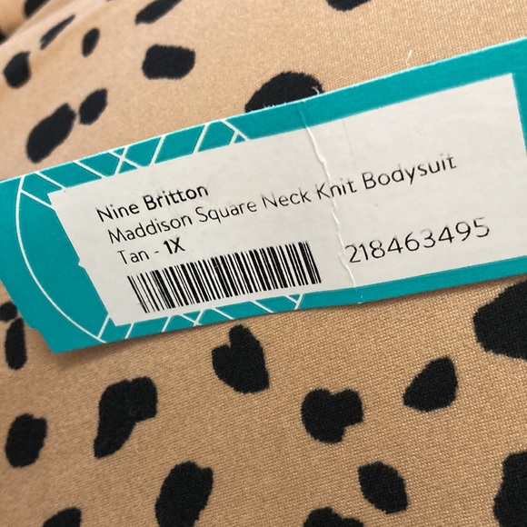 nine britton | Tops | Nwt Nine Britton Leopard Body Suit Size X | Poshmark